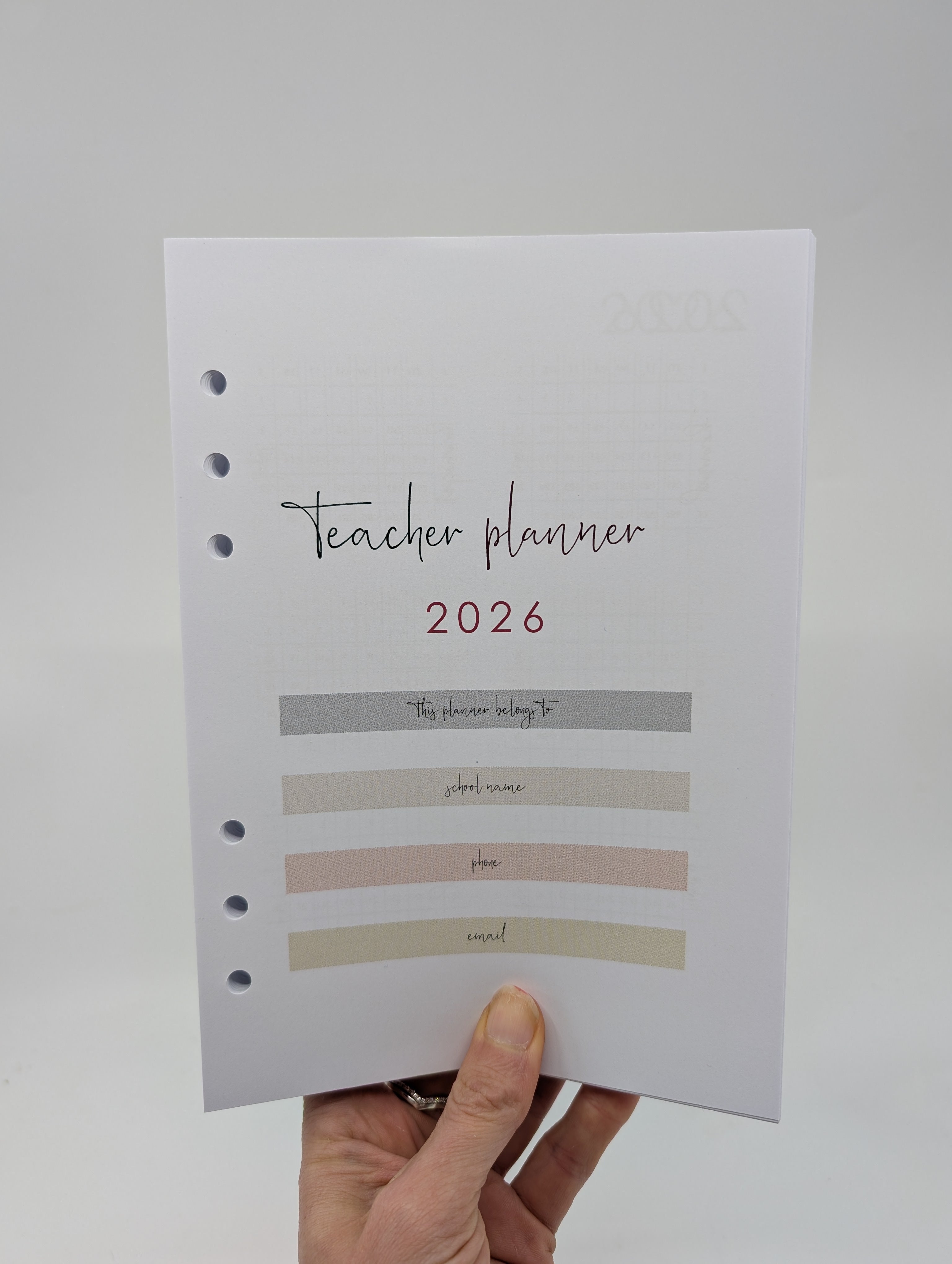 Teacher Planner Insert Pack (2024) - Planner Peace