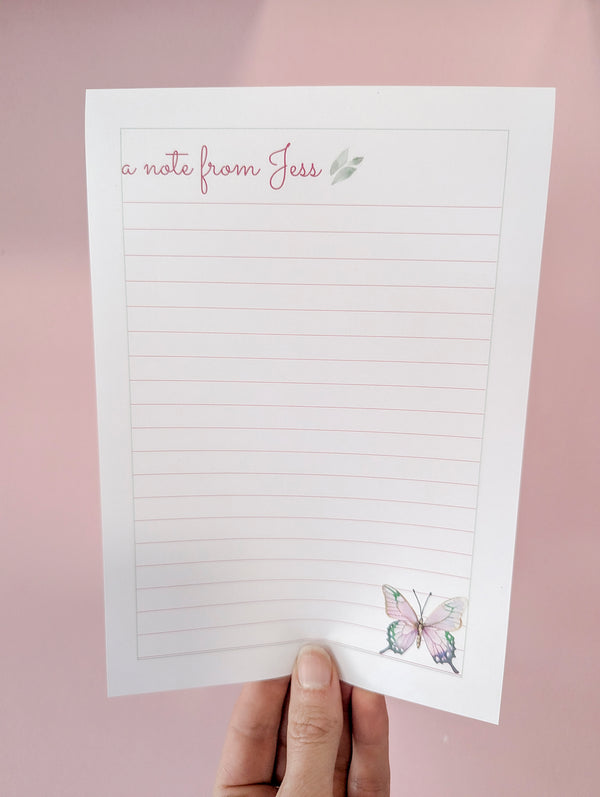 Personalised Notepaper x 50 sheets - Planner Peace