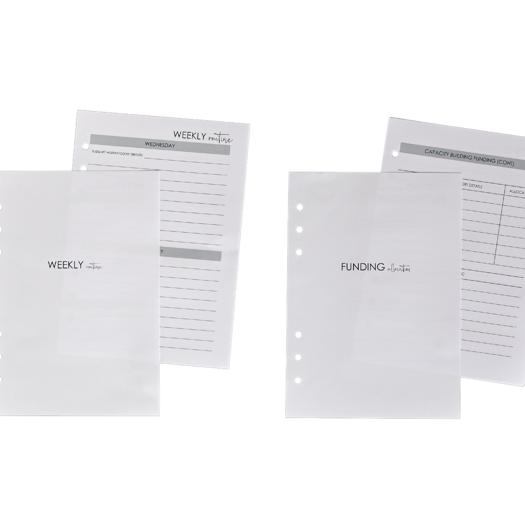 A5 NDIS Support Planner bundle - Planner included - Planner Peace