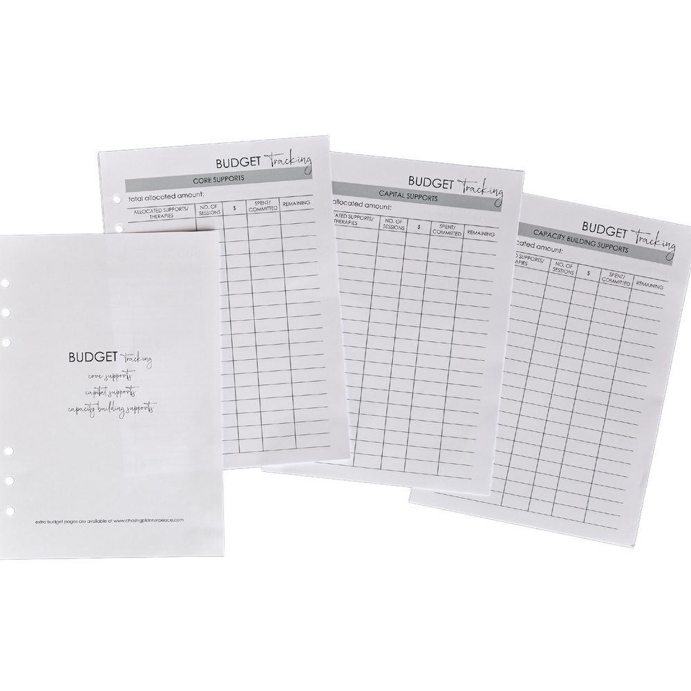 A5 NDIS Support Planner bundle - Planner included - Planner Peace