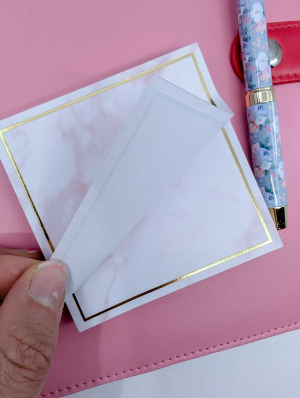 Pink Marble Sticky Notes - Planner Peace