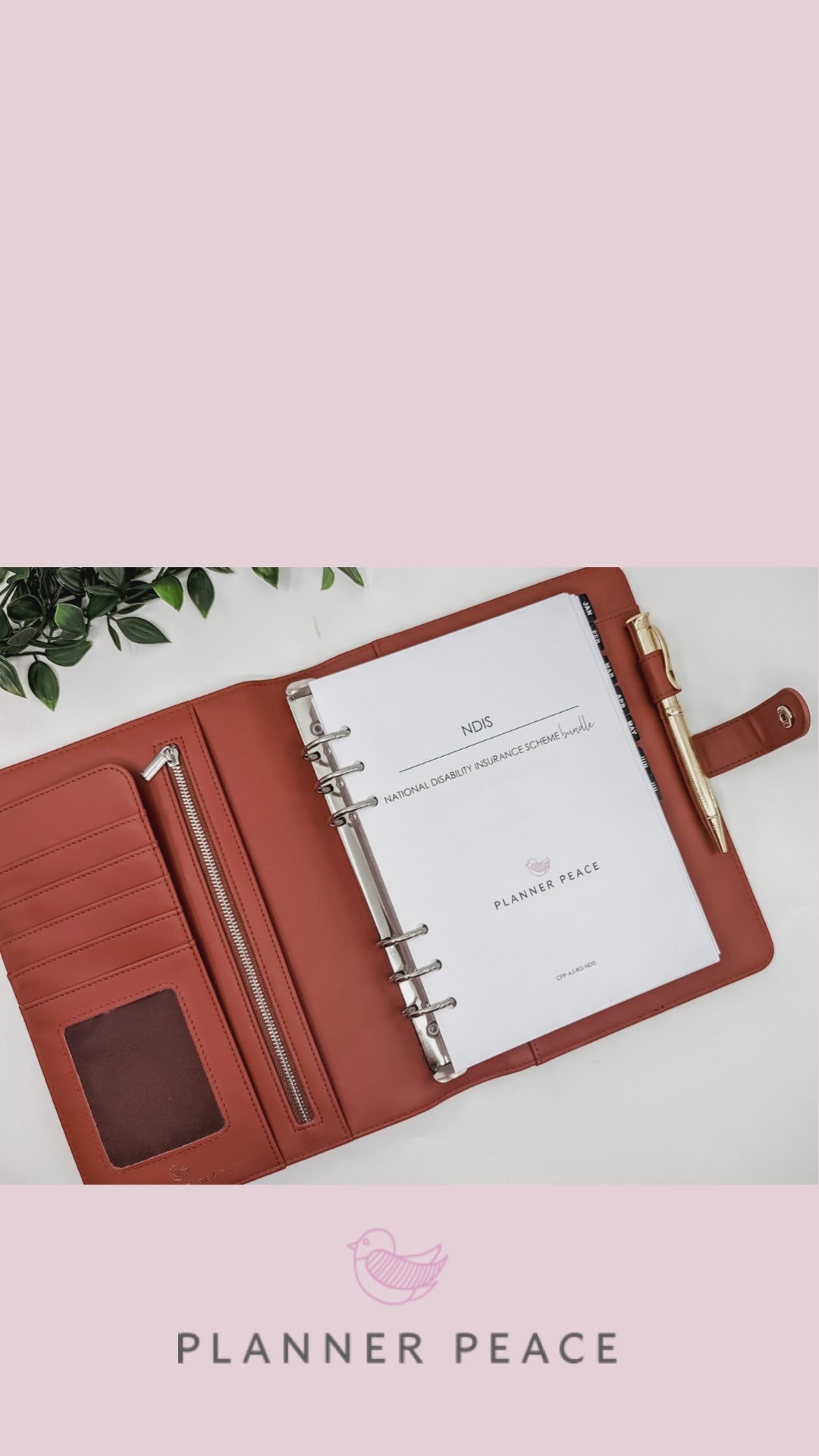 A5 NDIS Support Planner bundle - Planner included - Planner Peace