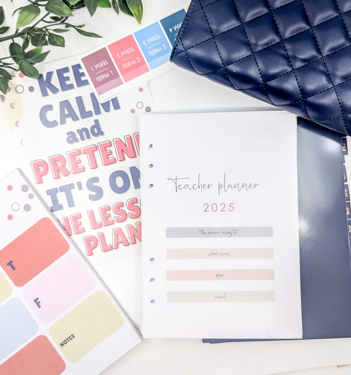 Teacher Planner Insert Pack (2024) - Planner Peace