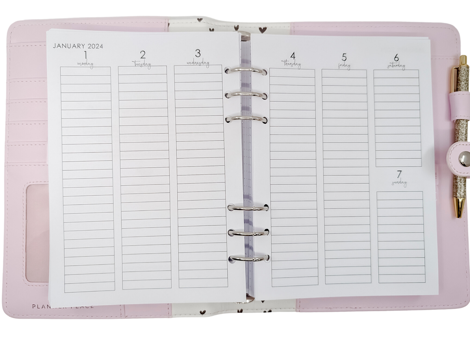 A5 Single Column Weekly Planner Refill for A5 Planners - Fits Kikki K ...
