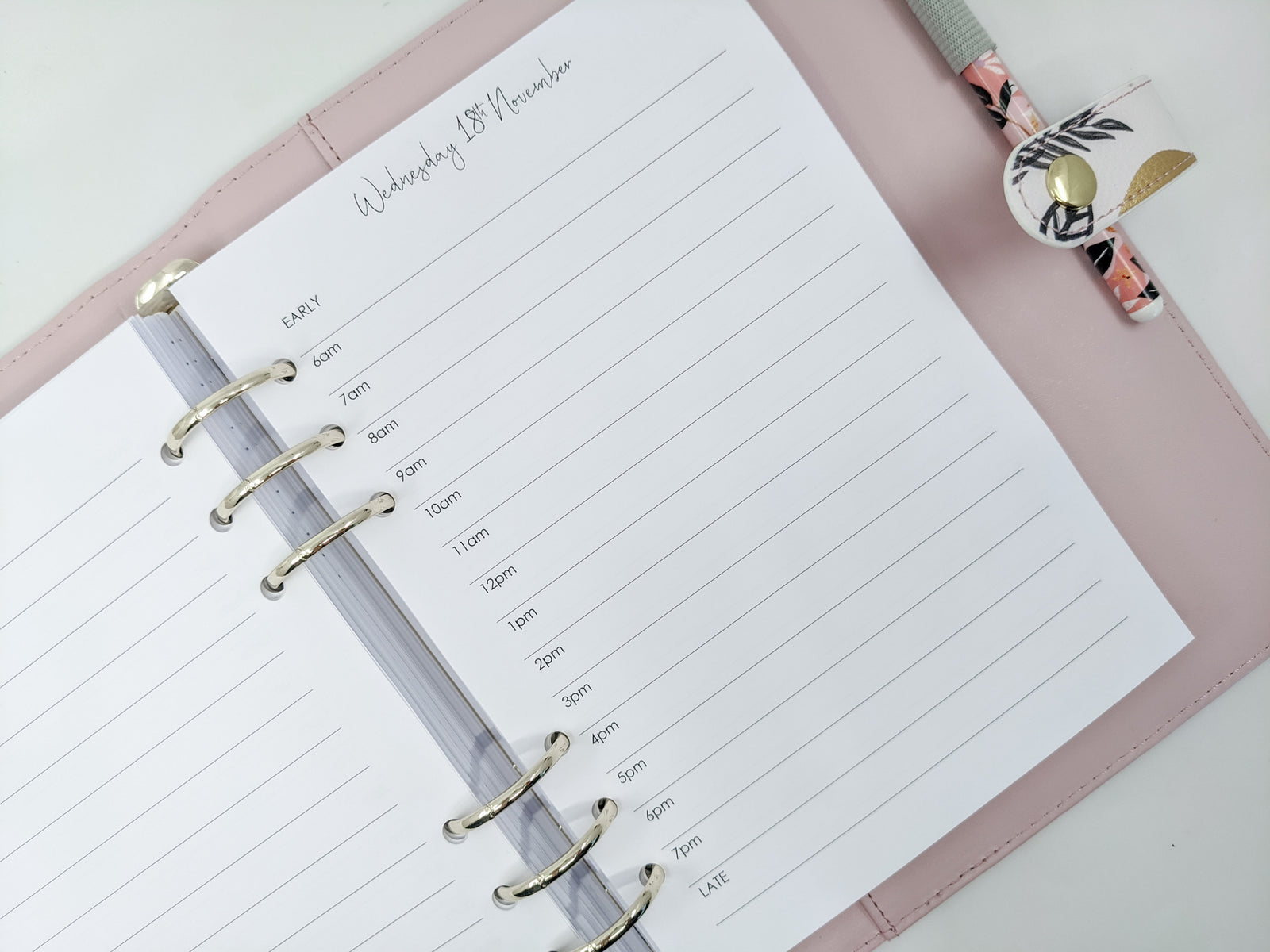 A5 Daily Planner Inserts | Simple Lines - Planner Peace