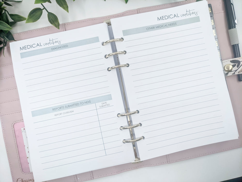 NDIS Planner Insert Pack for National Disability Insurance Scheme by ...