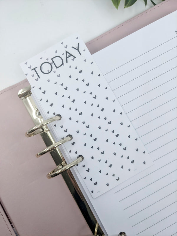 "TODAY" Page Marker - Polka Hearts - Planner Peace
