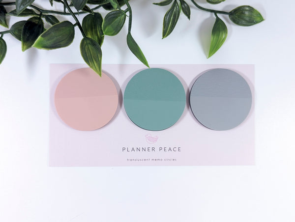 Transparent Circle Sticky Notes - Planner Peace