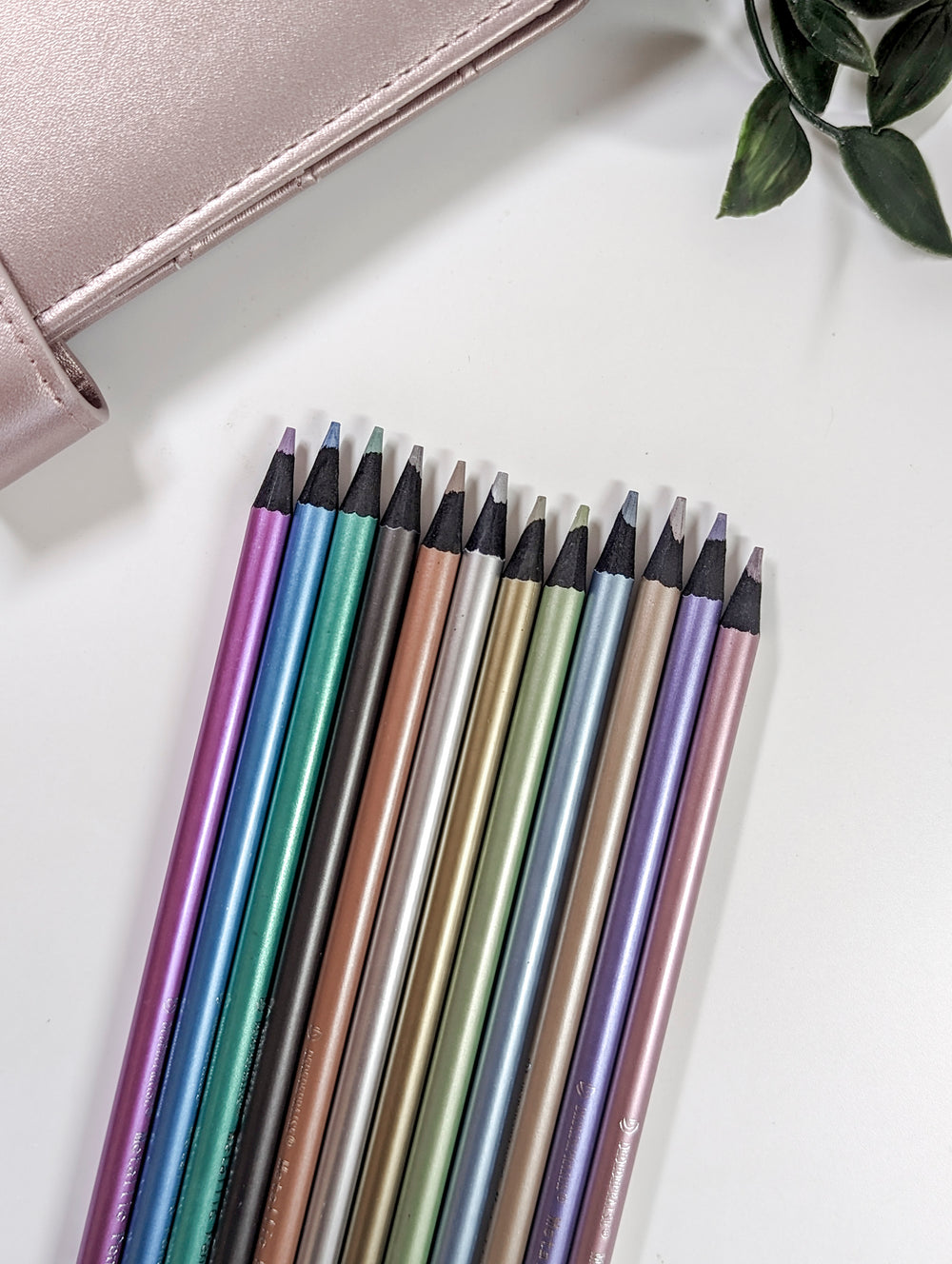 Metallic Pencil Set 12 pencils - Planner Peace