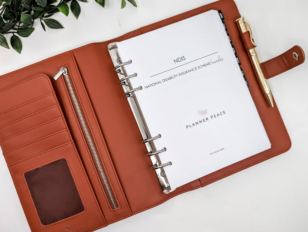 A5 NDIS Support Planner bundle - Planner included - Planner Peace