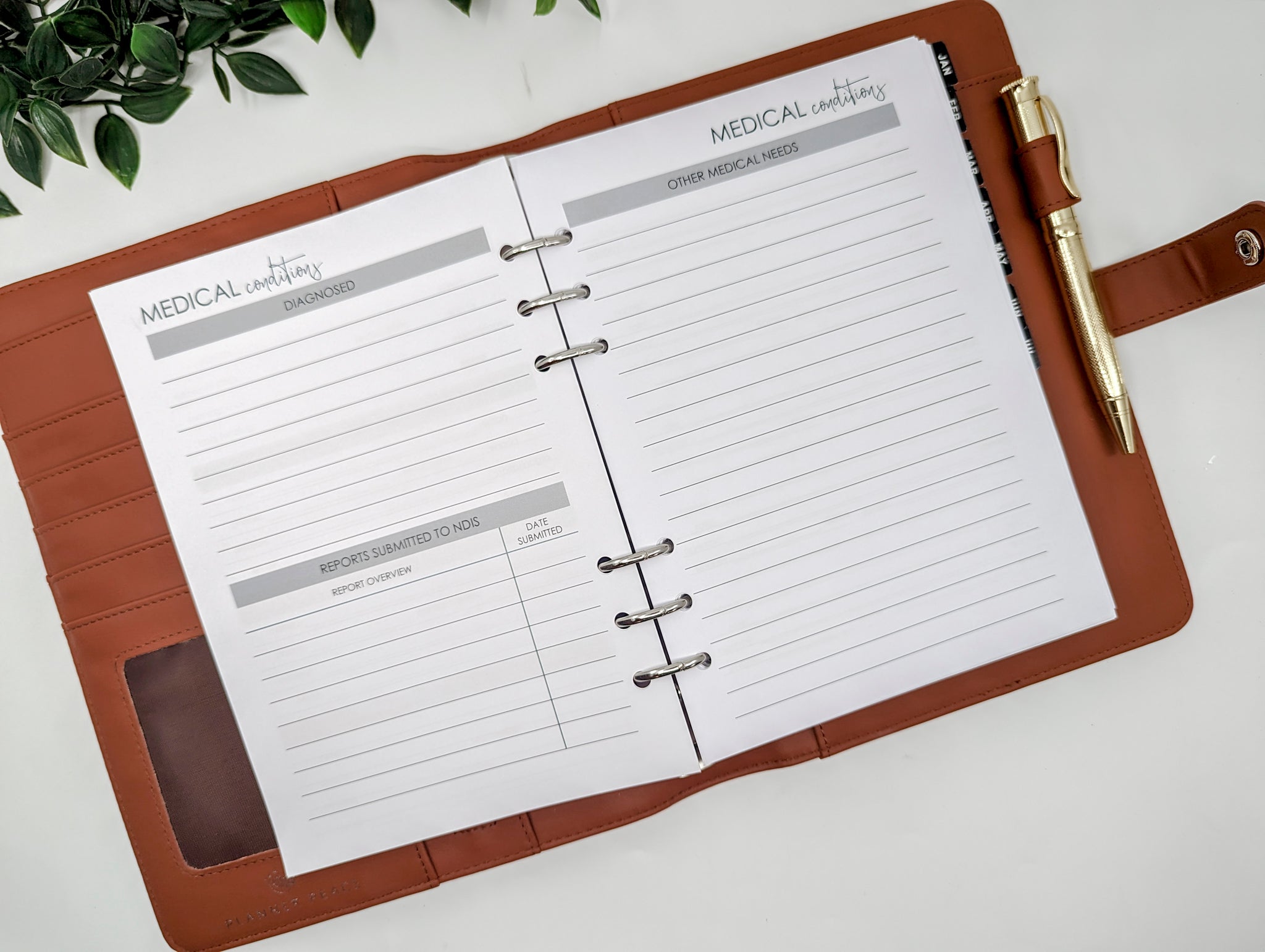 NDIS Planner Bundle REFILL PACK - Planner Peace