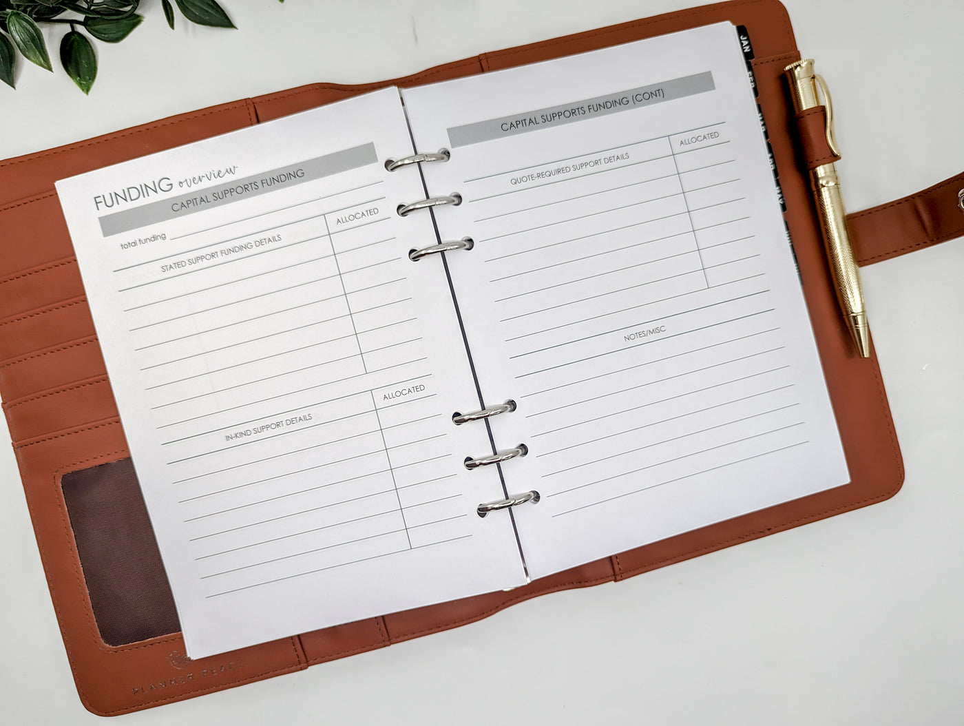 NDIS Planner Bundle REFILL PACK - Planner Peace