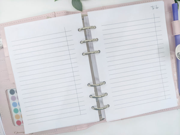 B6 To Do List Planner Refills - Planner Peace
